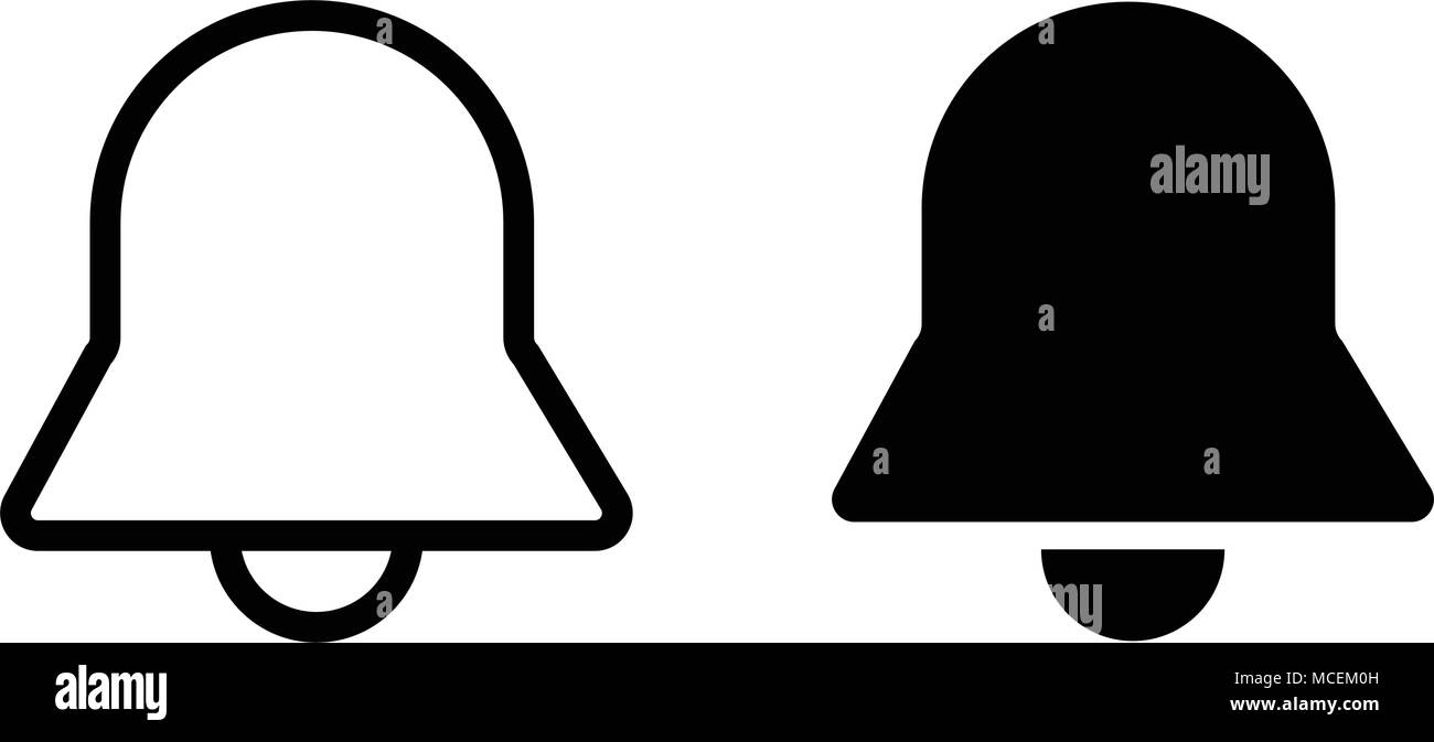 Bell Icon in trendy flat style isolated on grey background ...