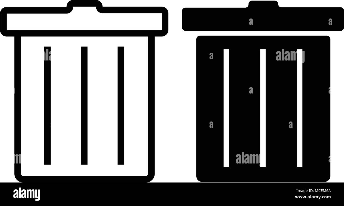 Bin icon set. vector illustration. web icon Stock Vector Image & Art ...