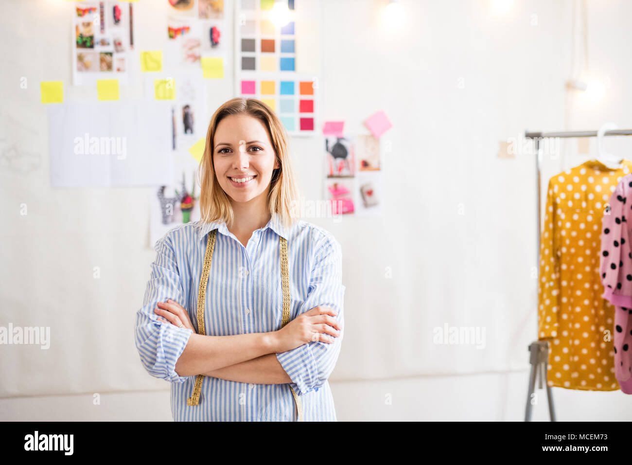 Young creative woman in a studio, startup business Stock Photo - Alamy