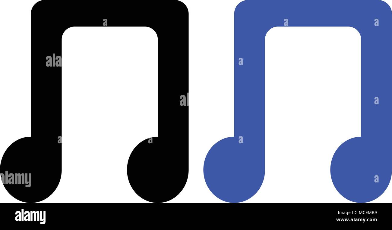 Music notes, song, melody or tune flat vector icon for musical apps and ...