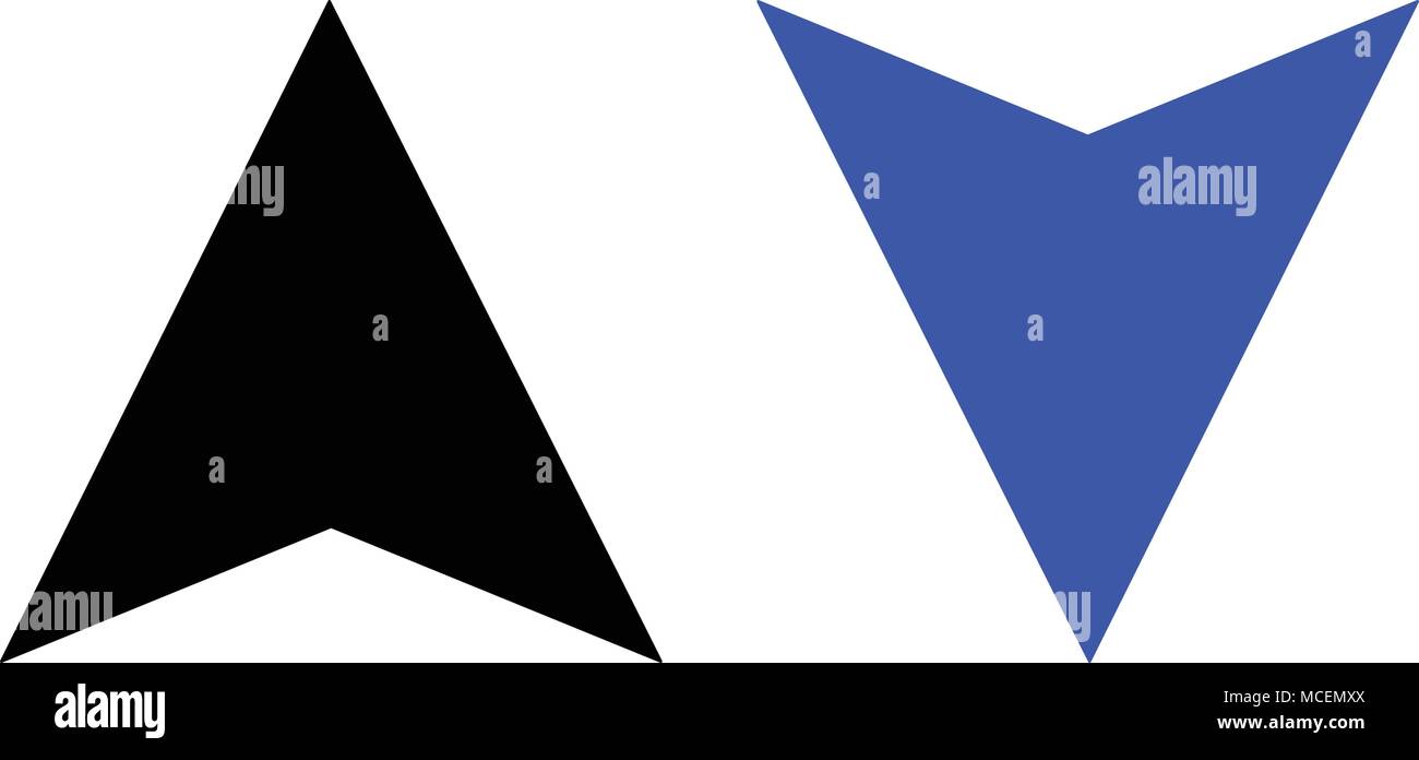 cursor icon or button in flat style with long shadow, isolated vector ...