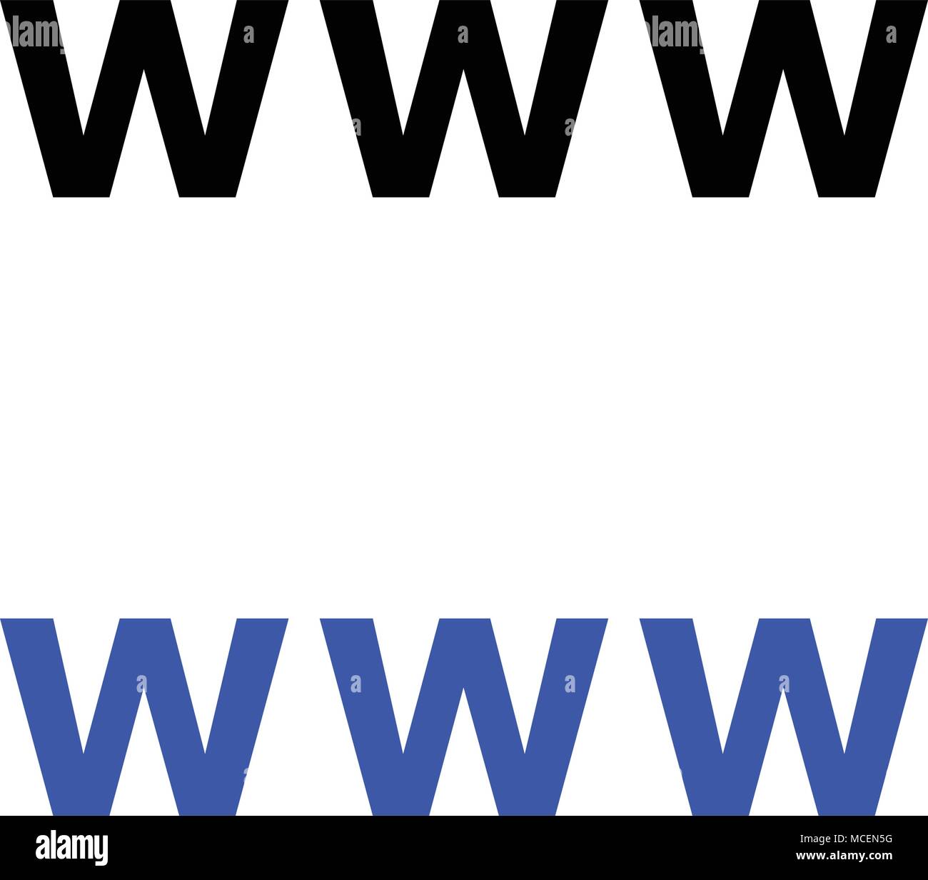World Wide Web icon. vector illustration. Black and Blue color Stock ...