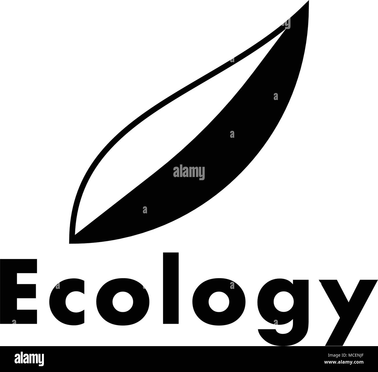 Ecology vector logo, vector illustration, leaf icon Stock Vector Image ...