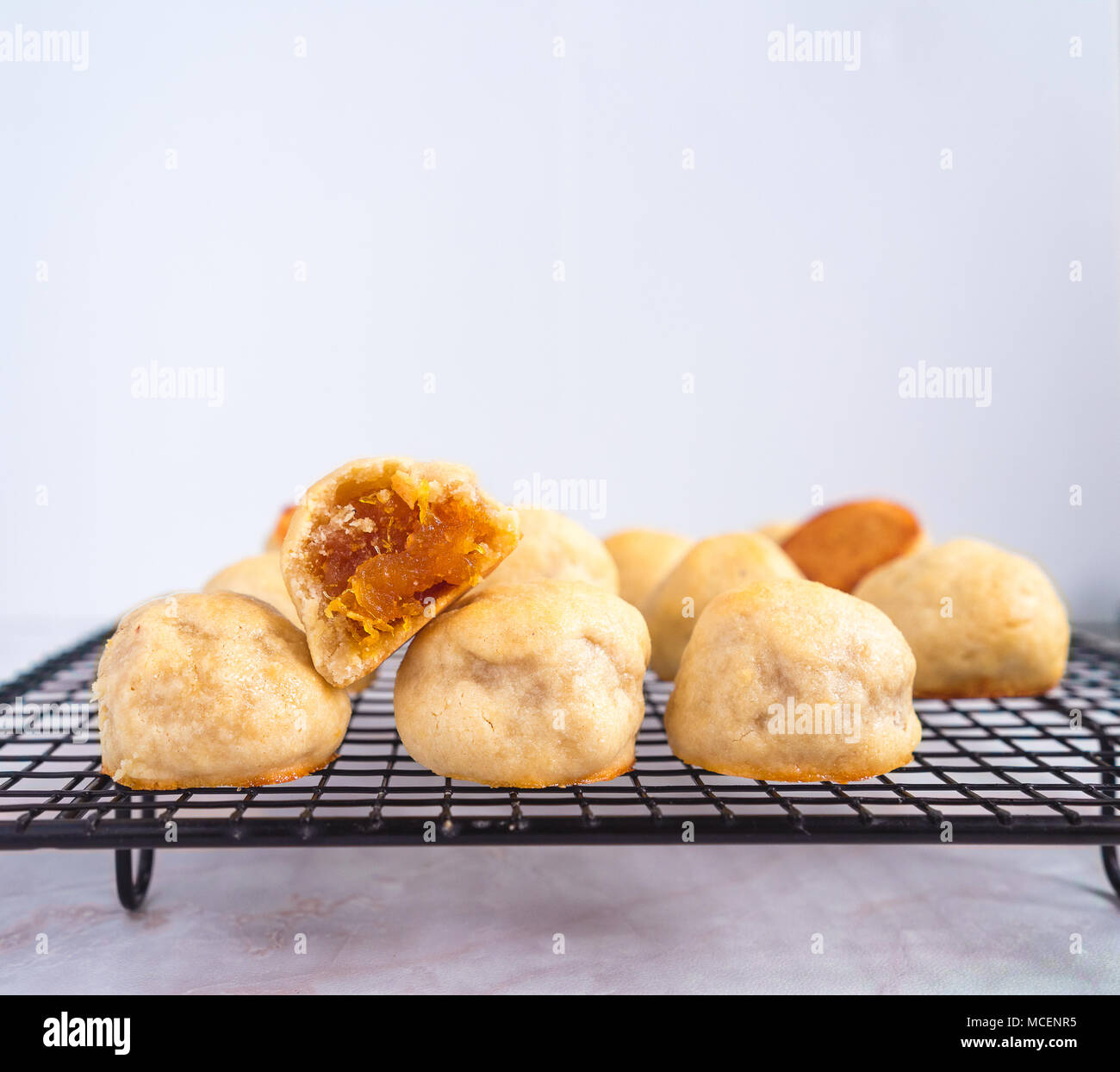 Pineapple Tarts, Cookies filled with Pineapple Jam Stock Photo - Alamy