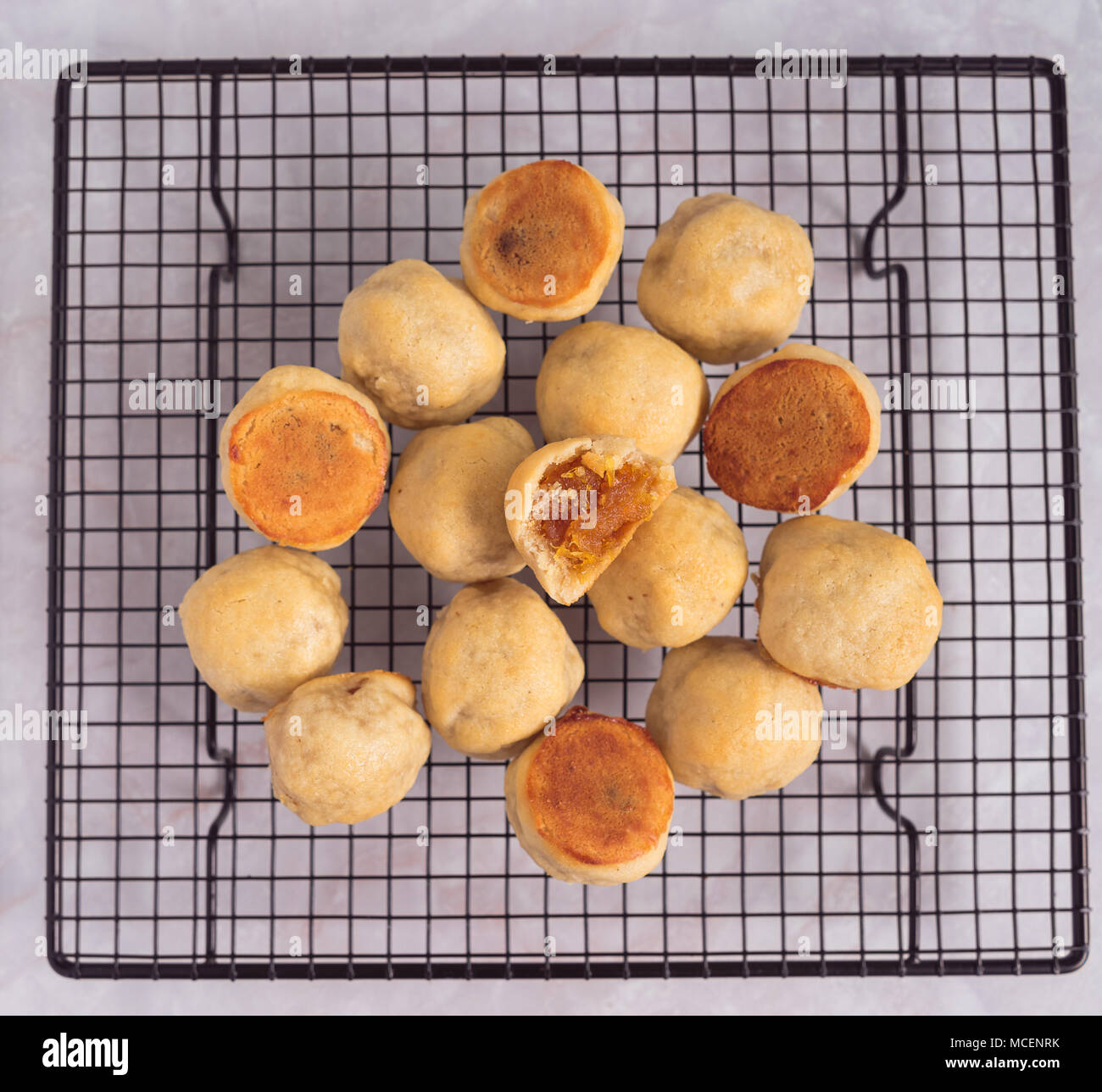 Pineapple Tarts, Cookies filled with Pineapple Jam Stock Photo - Alamy