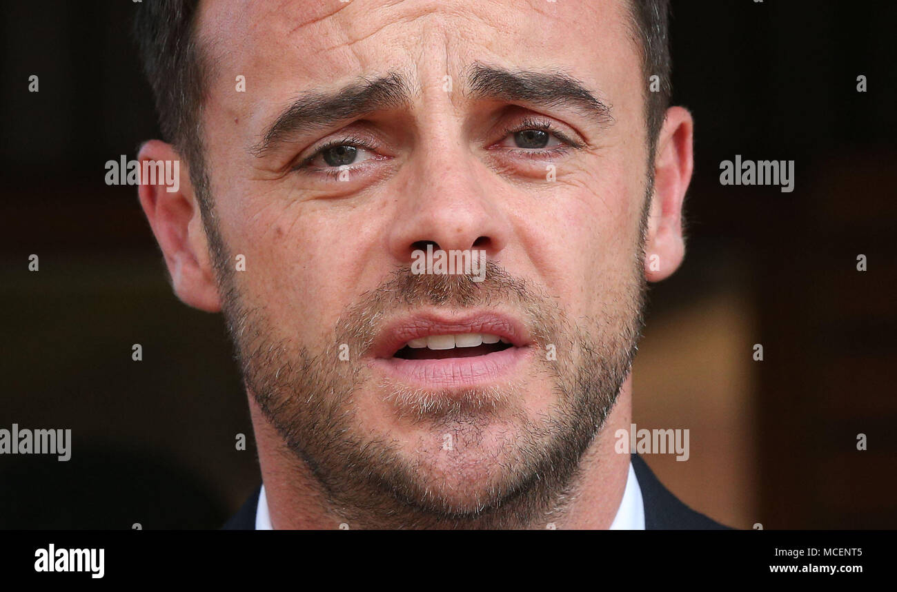 TV presenter Anthony McPartlin outside The Court House in Wimbledon ...