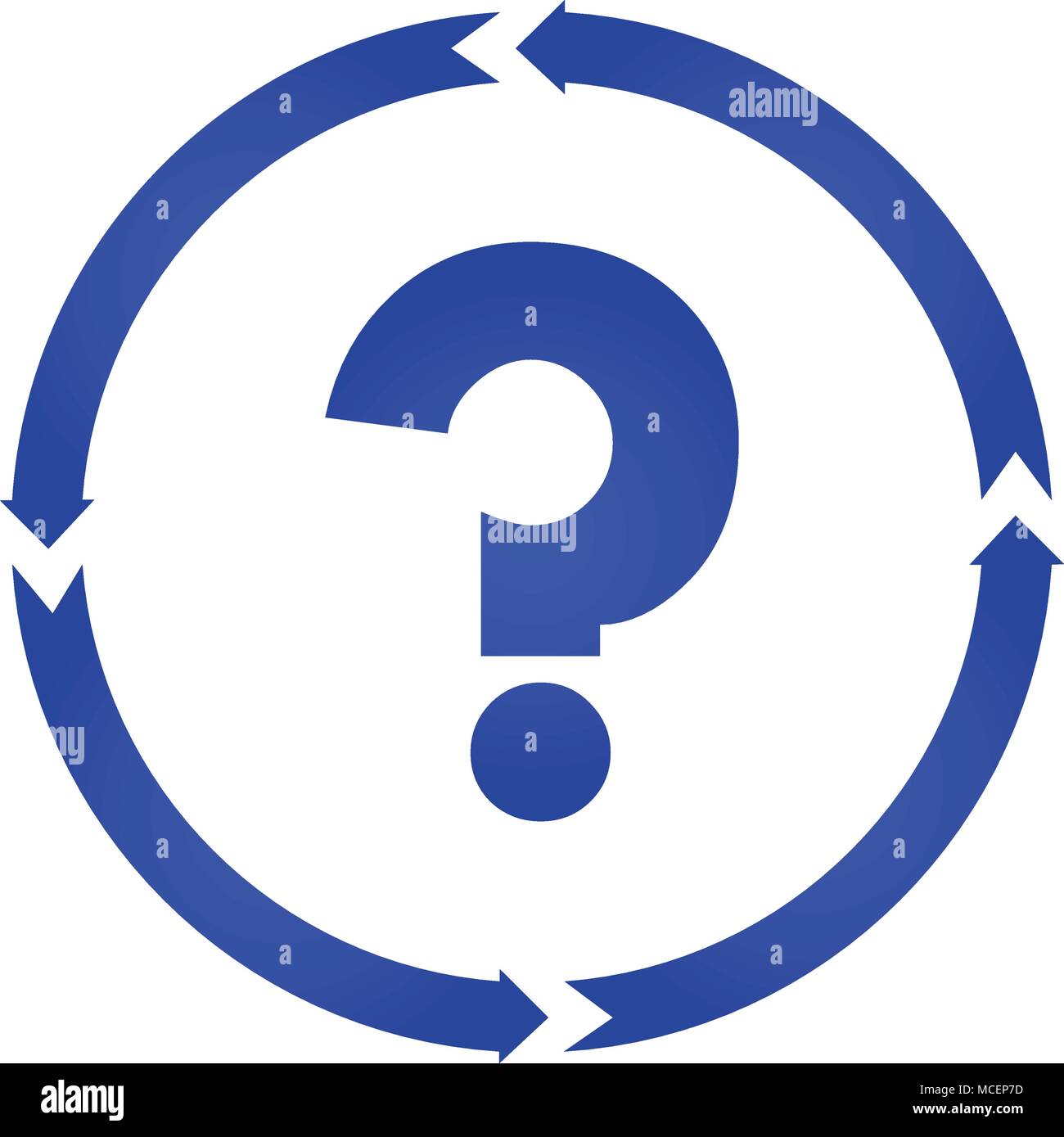 Question mark turn icon. Help symbol. FAQ flat sign on white background ...