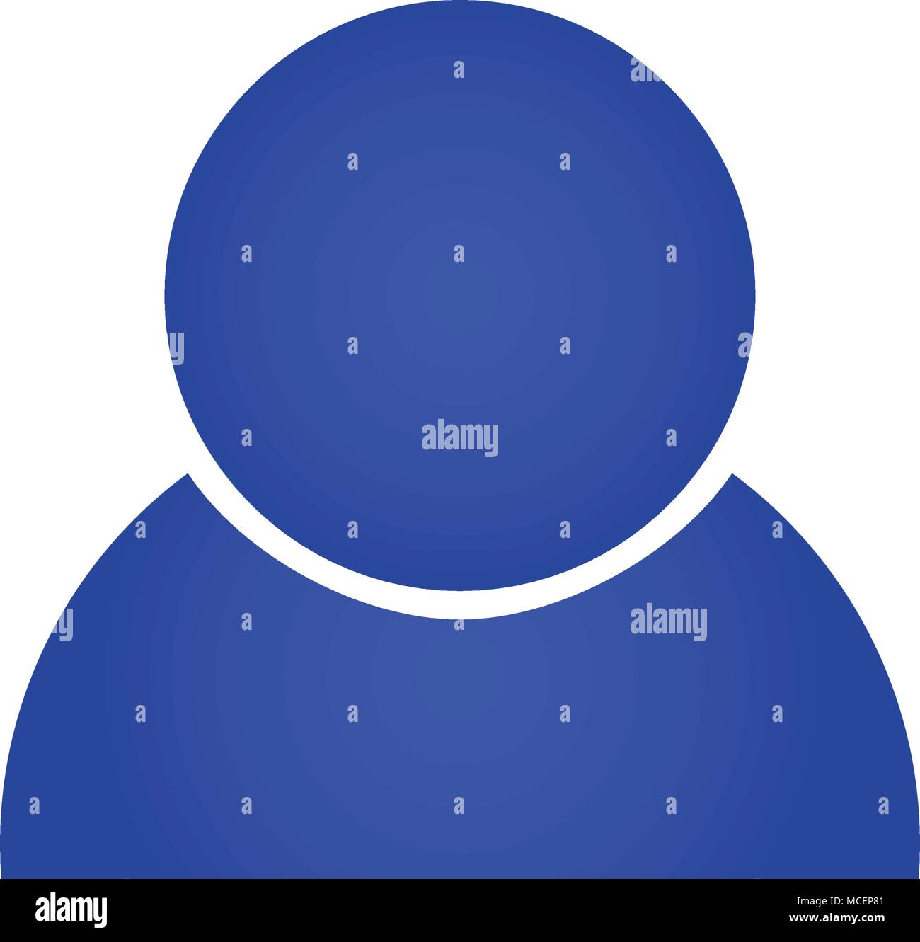 User blue icon. vector illustration. flat style Stock Vector Image ...