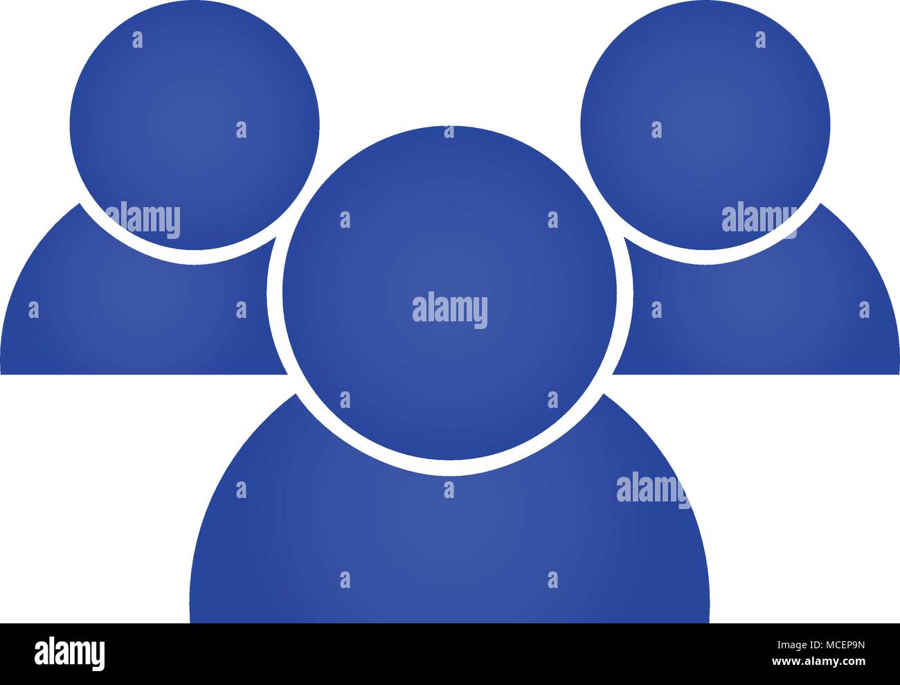 People vector blue icon. vector illustration. flat and outline style ...