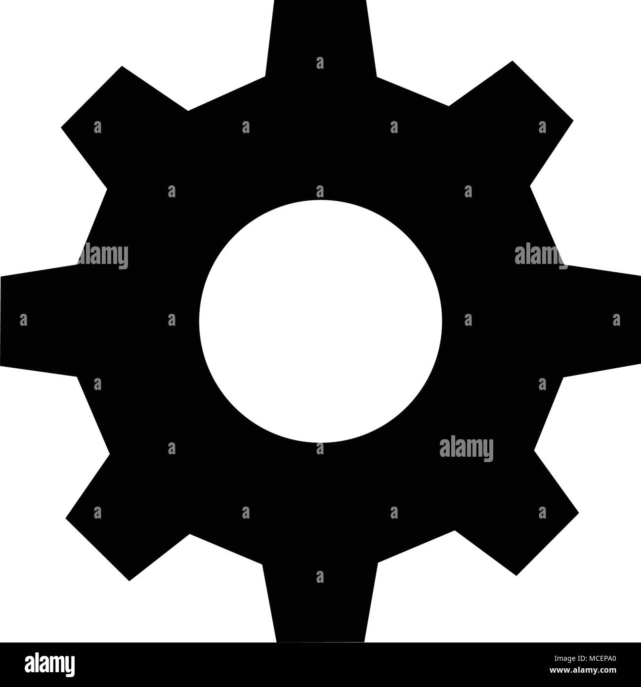 Gear flat icon. vector illustration. flat style Stock Vector Image ...