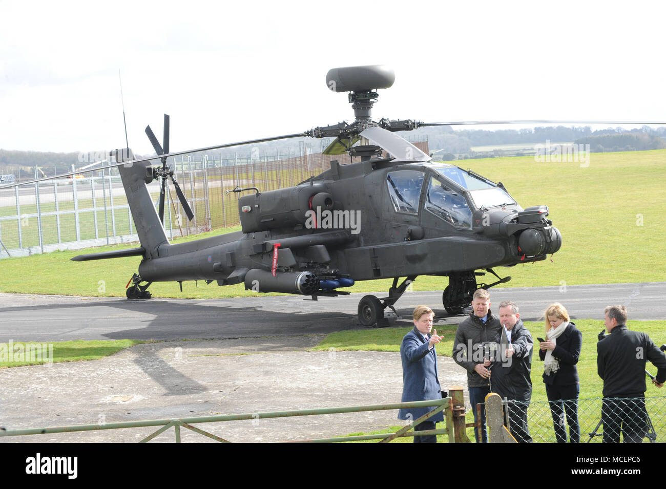 Prince Harry watching an air display at the Army Aviation Centre where ...