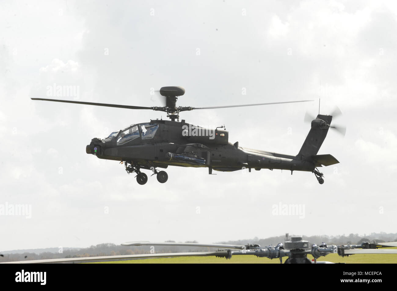 Prince Harry watching an air display at the Army Aviation Centre where ...