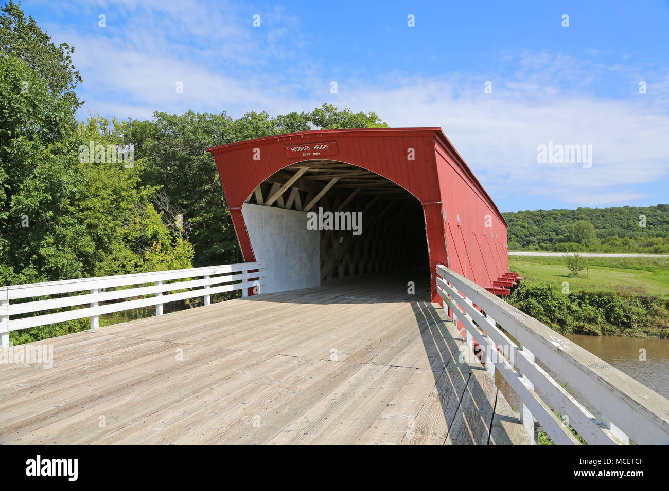 Front of Hogback Bridge - Winterset, Iowa Stock Photo - Alamy