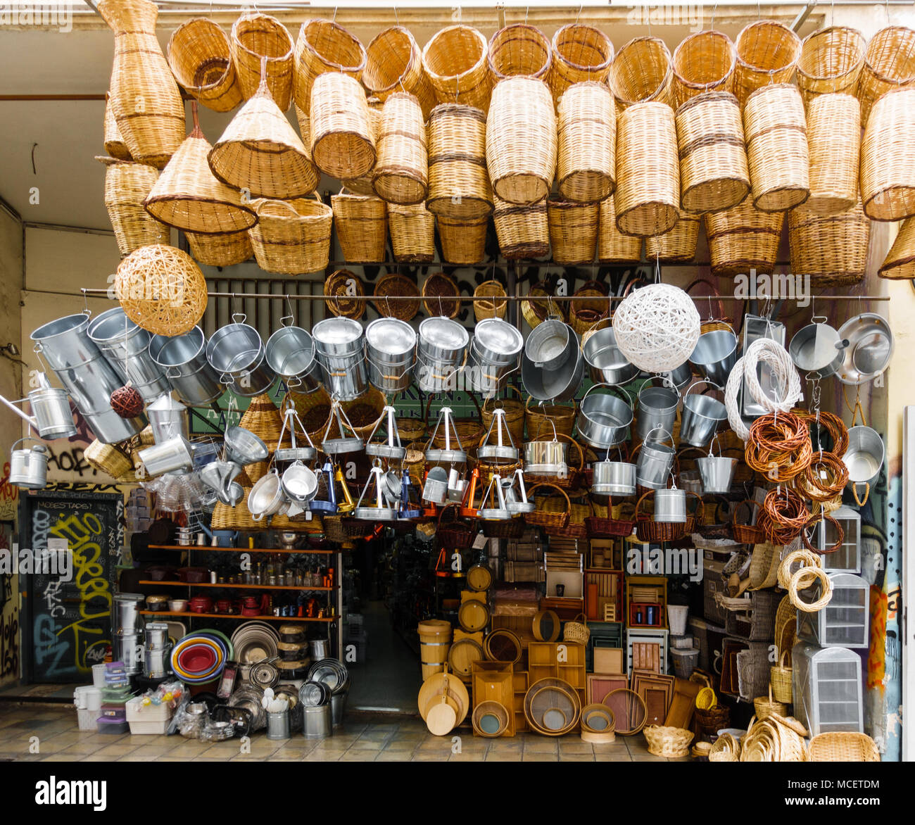 Antique souvenir shop, Athens, Greece Stock Photo - Alamy