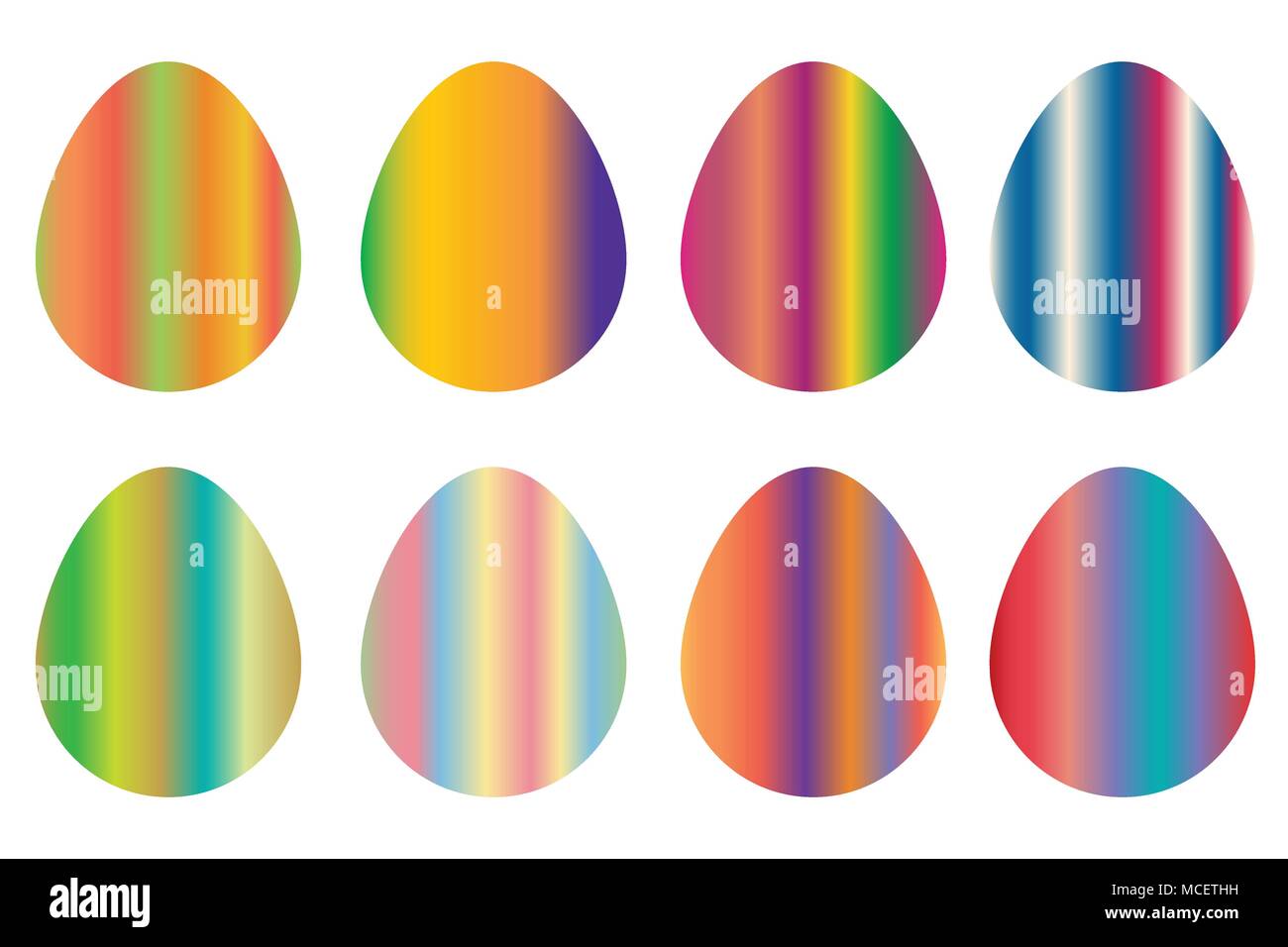 colorful Easter eggs vector set Stock Vector Image & Art - Alamy