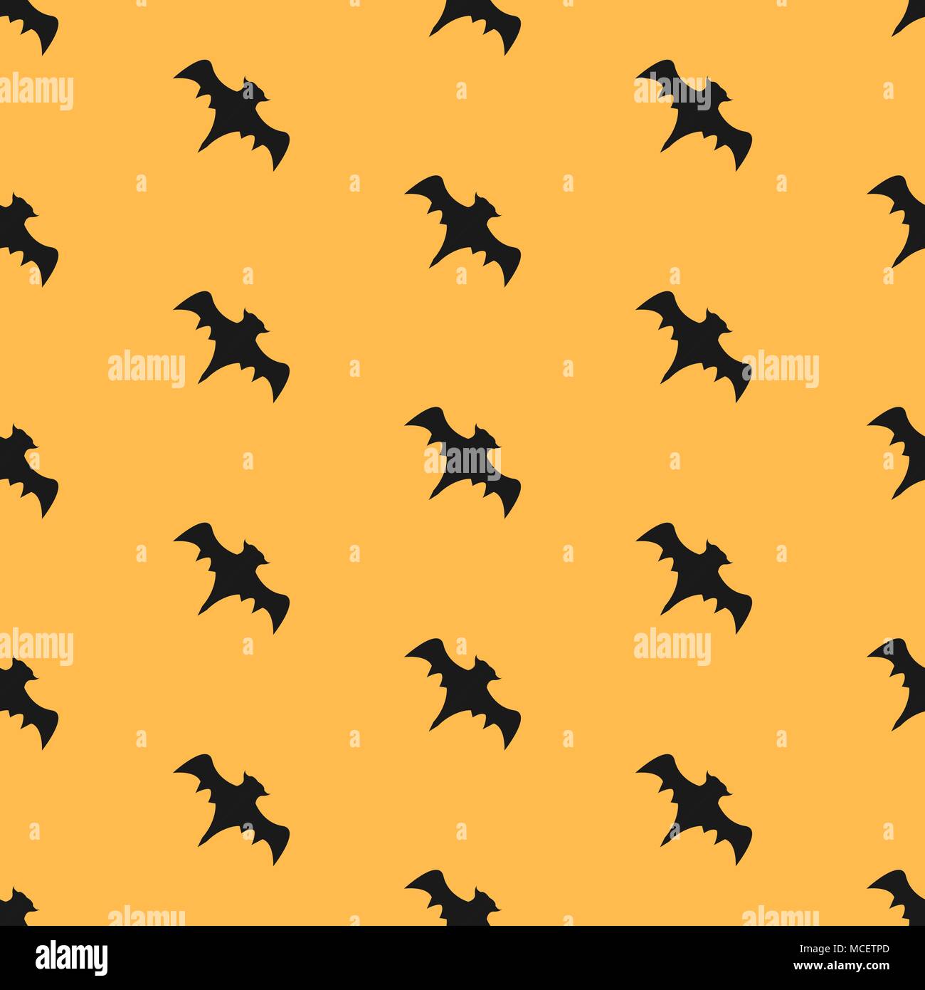 Seamless pattern with flying bats. Repeating Halloween Pattern with ...