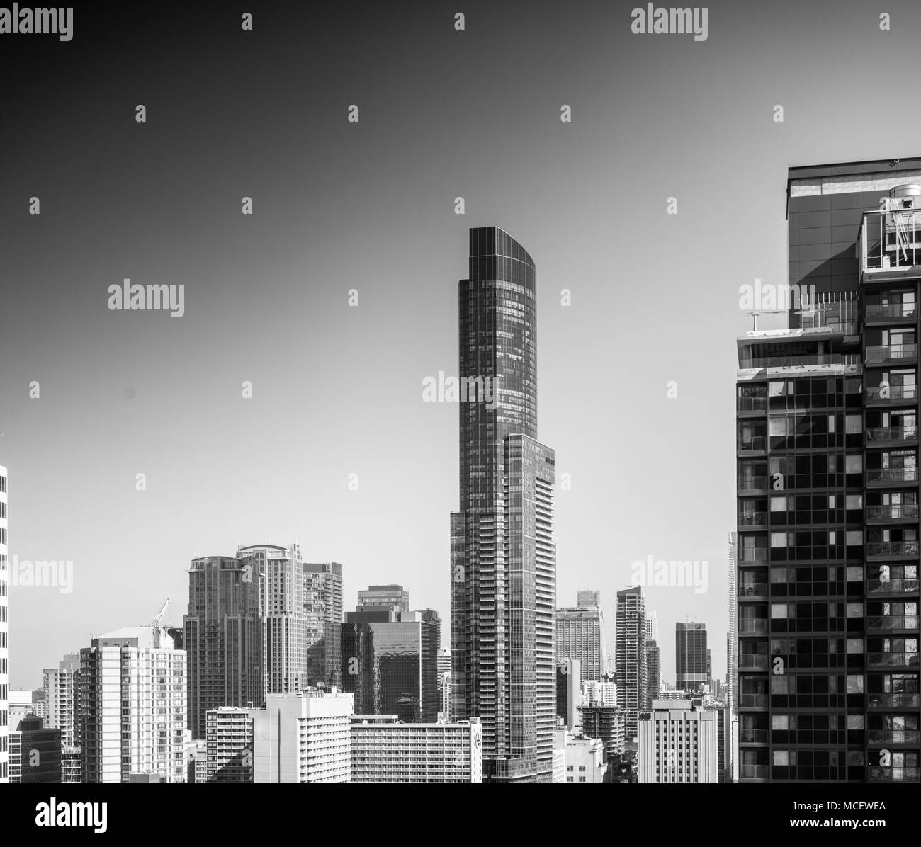 View tall residential buildings Black and White Stock Photos & Images ...