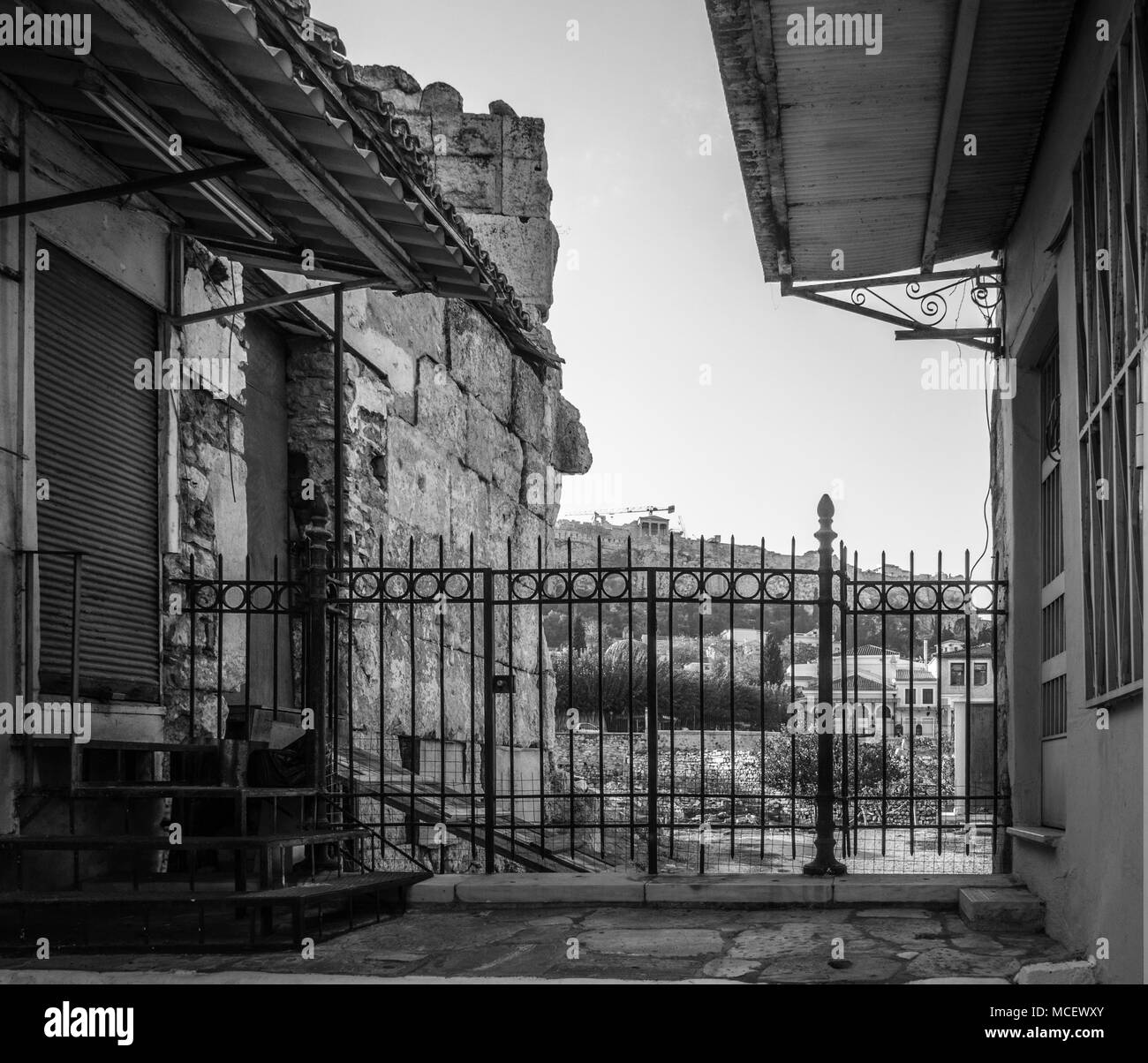 Ancient town gate Black and White Stock Photos & Images - Alamy
