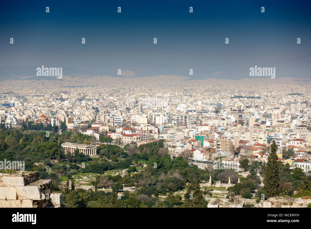 Aerial view of Athens, Greece Stock Photo - Alamy
