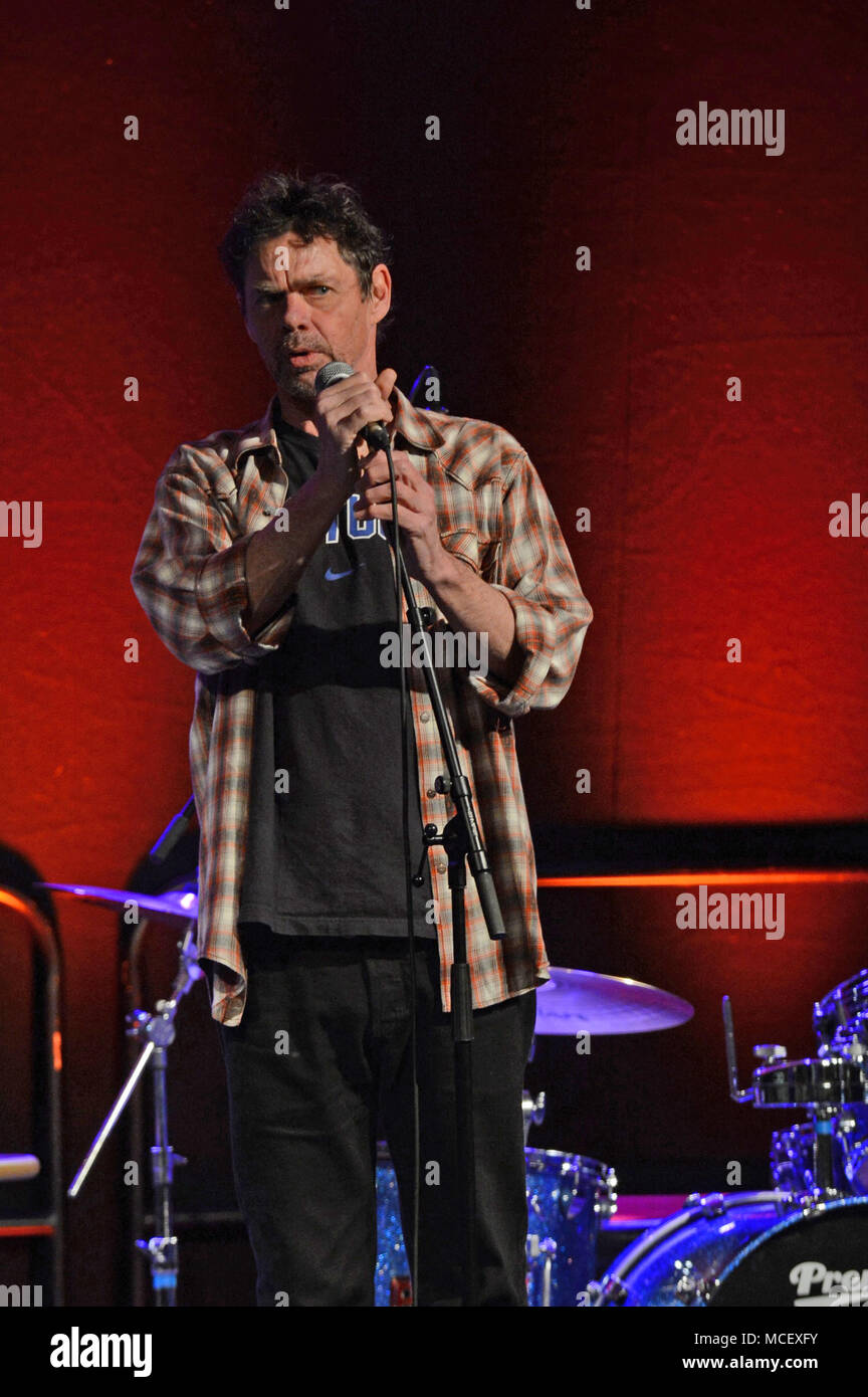 Comedian Rich Hall performing at the Clickimin Centre in Shetland Stock ...