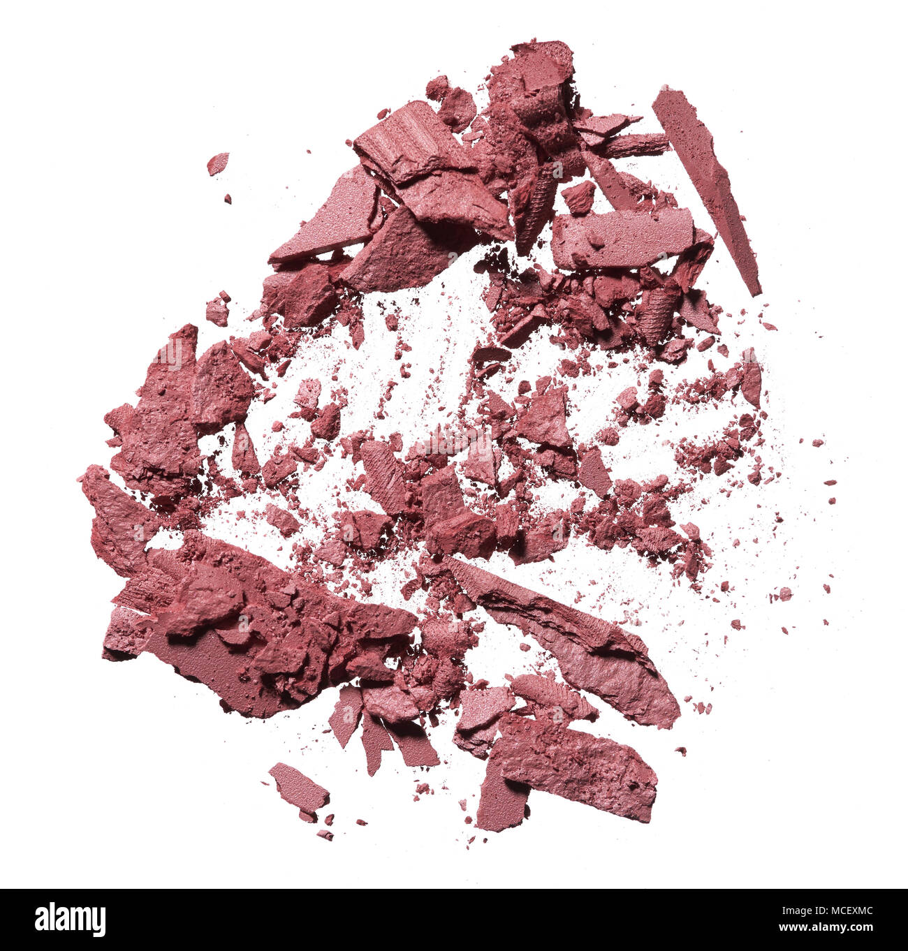 Make up crushed light pink shadow on white background. Light pink ...