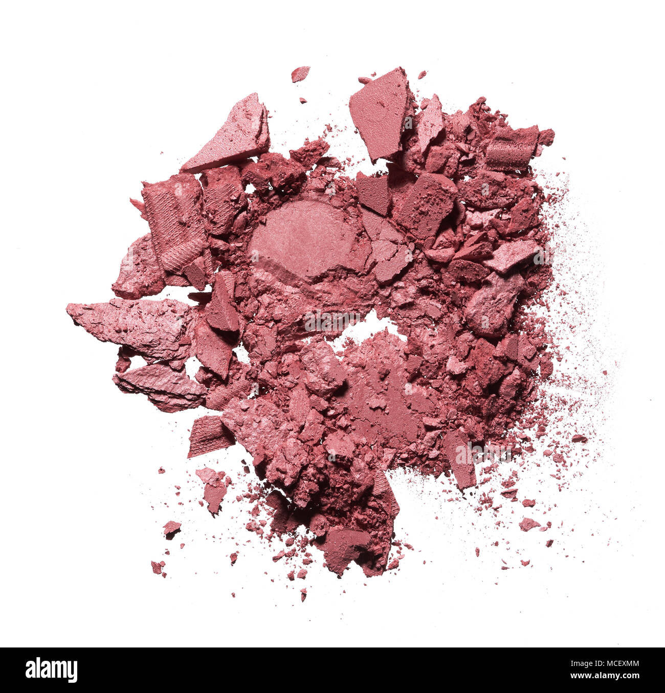 Make up crushed light pink shadow on white background. Light pink ...