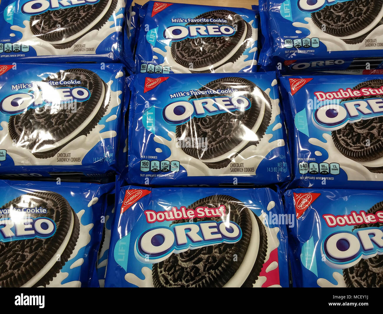 Boxes of Nabisco's Oreo Cookies in a supermarket in New York on Tuesday ...