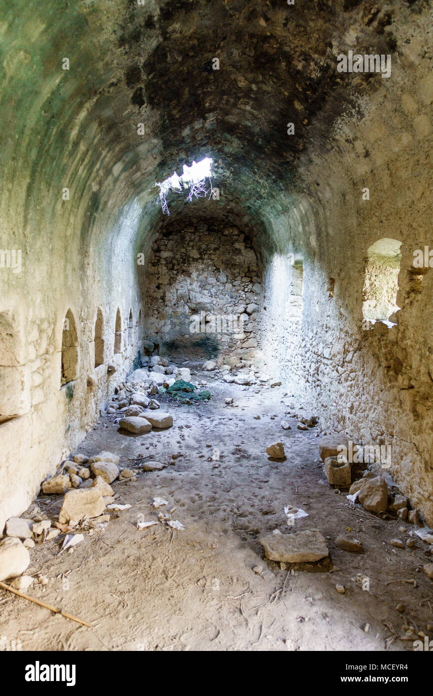 Interior of a catacomb, Greece Stock Photo - Alamy