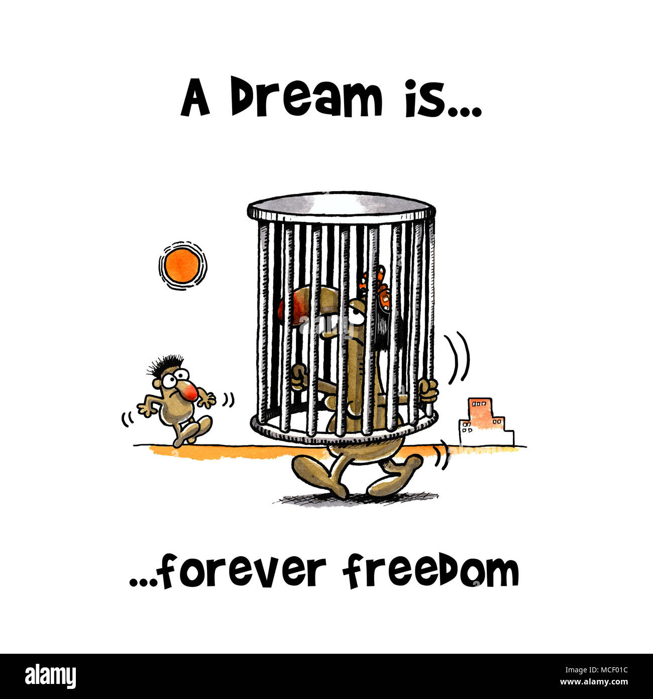 Line drawing lady holding Cut Out Stock Images & Pictures - Alamy