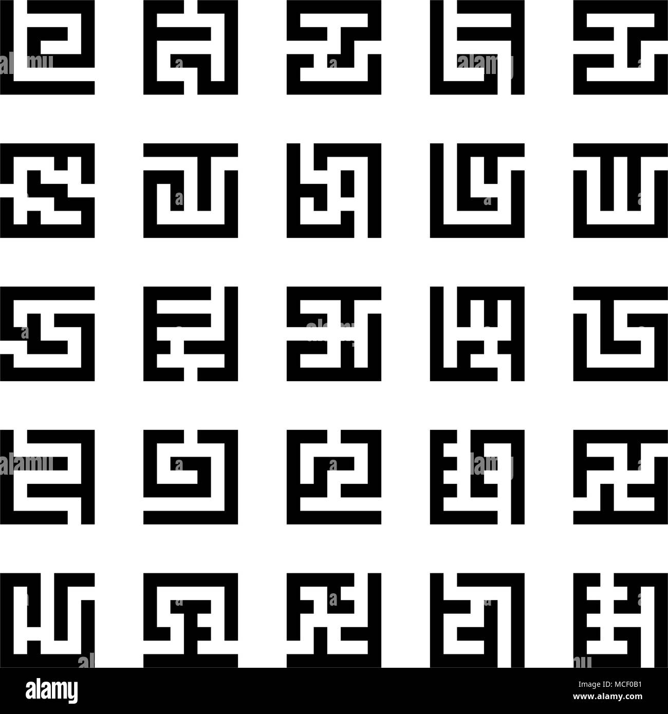 Set of labyrinth icons isolated on white background Stock Vector Image ...