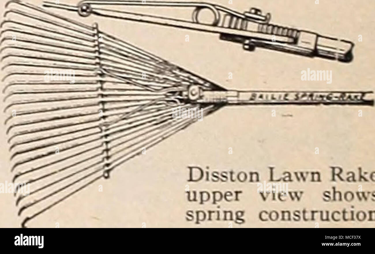 . Disston Lawn Rake upper view shows spring construction Disston Lawn ...