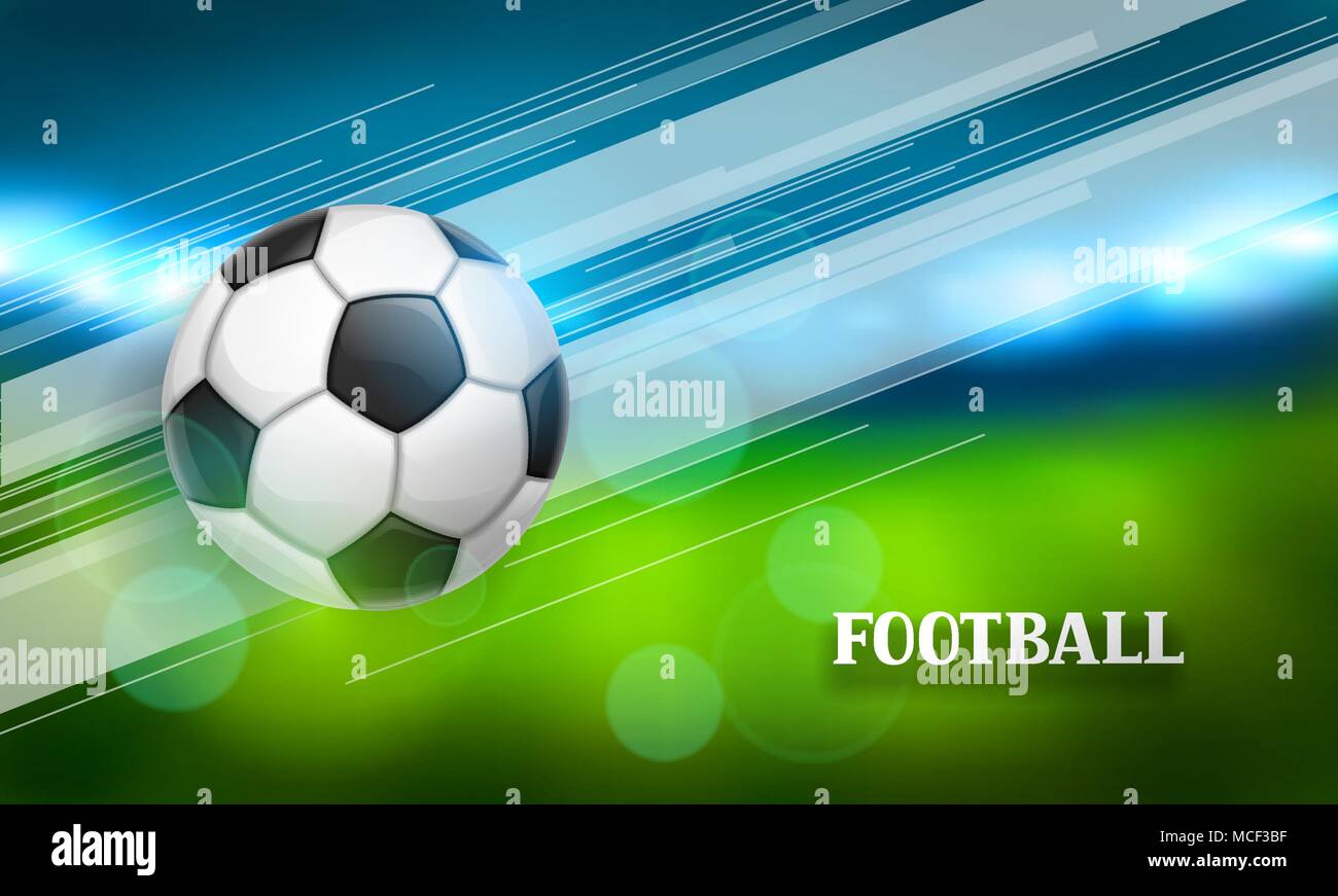 Soccer or football banner with ball. Sports illustration Stock Vector ...