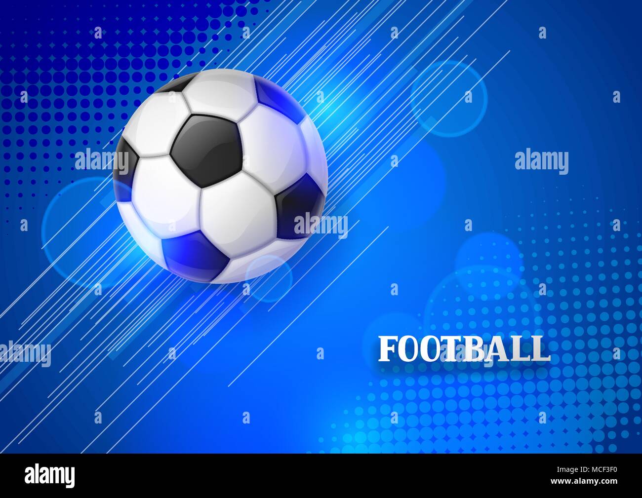 Soccer or football banner with ball. Sports illustration Stock Vector ...