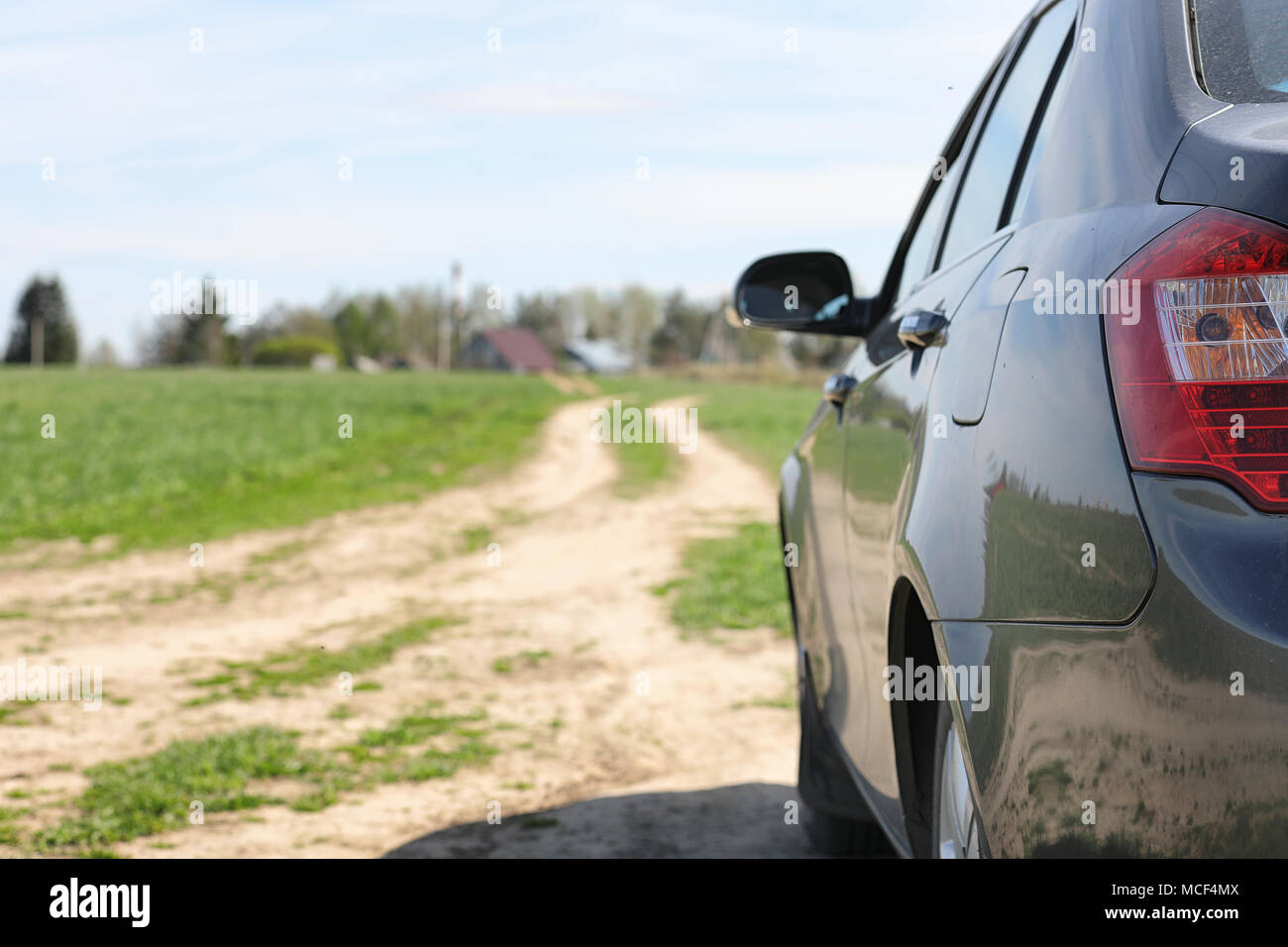 Woman happy driving car horizon hi-res stock photography and images - Alamy