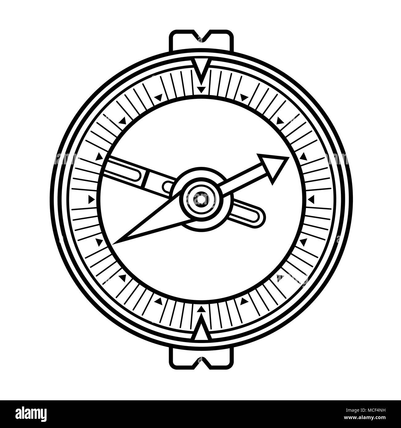 Vector Old Vintage Compass On White Background Stock Vector Image And Art Alamy