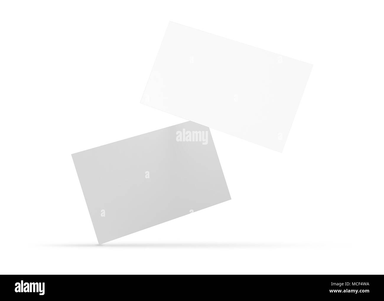 floating business cards mockup 3d rendering isolated Stock Photo - Alamy