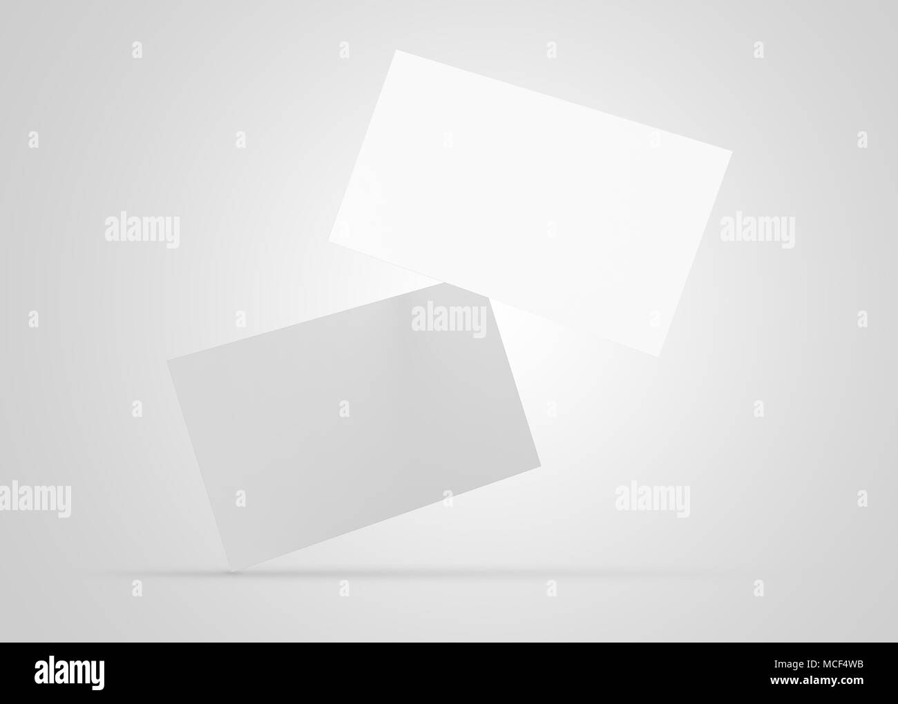 floating business cards mockup 3d rendering Stock Photo - Alamy