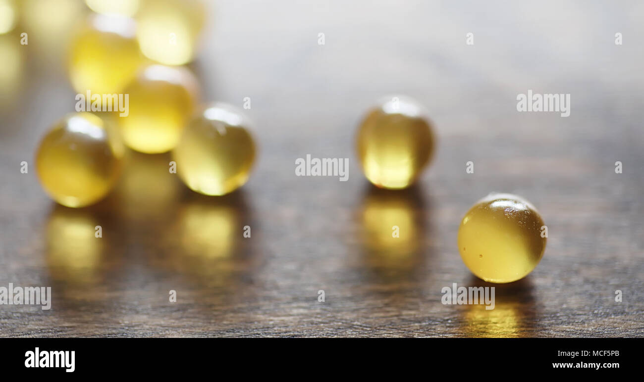 Fish fat. Medical products for the treatment of diseases. The co Stock ...