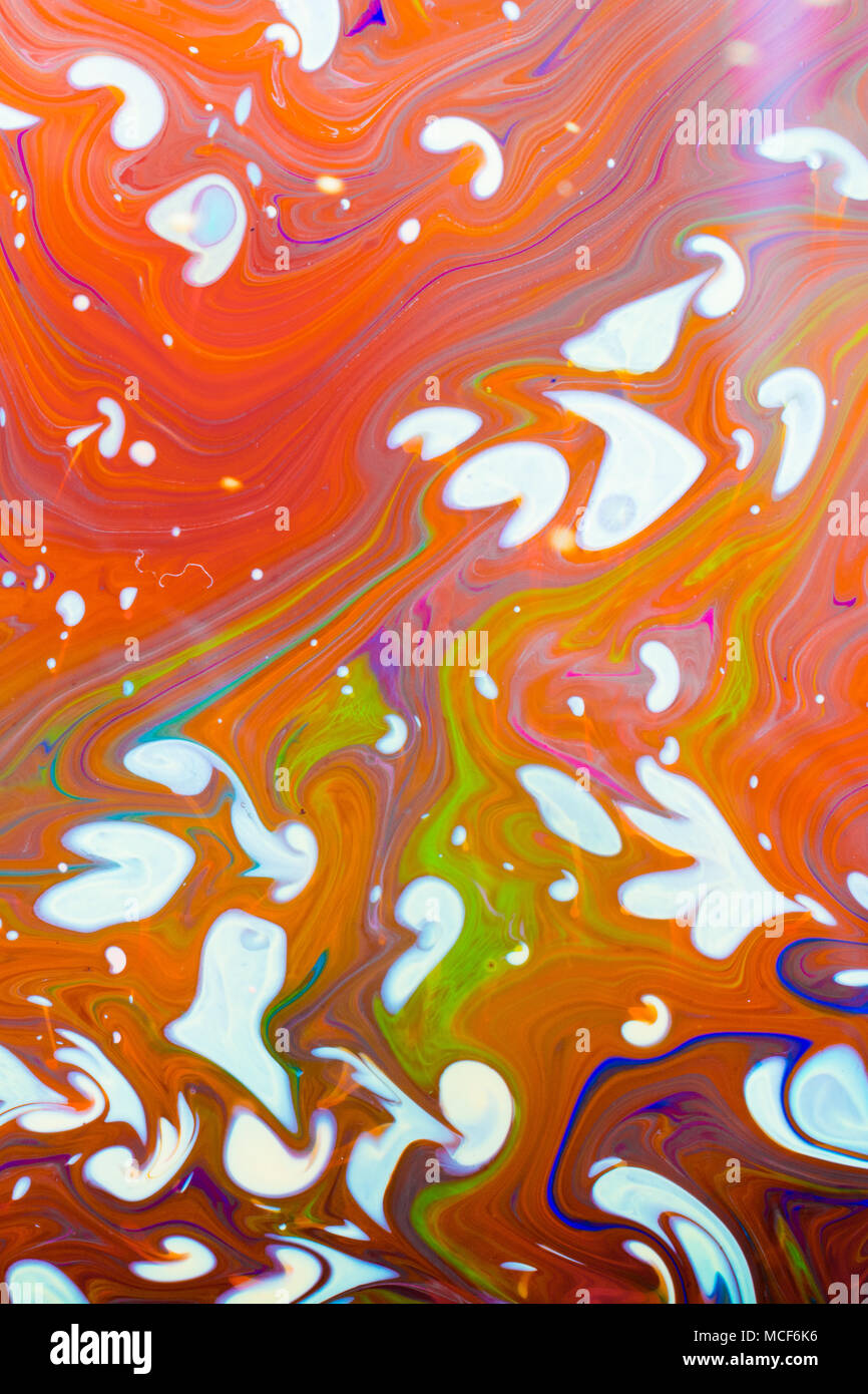 Traditional Ottoman Turkish marbling art patterns as abstract colorful ...