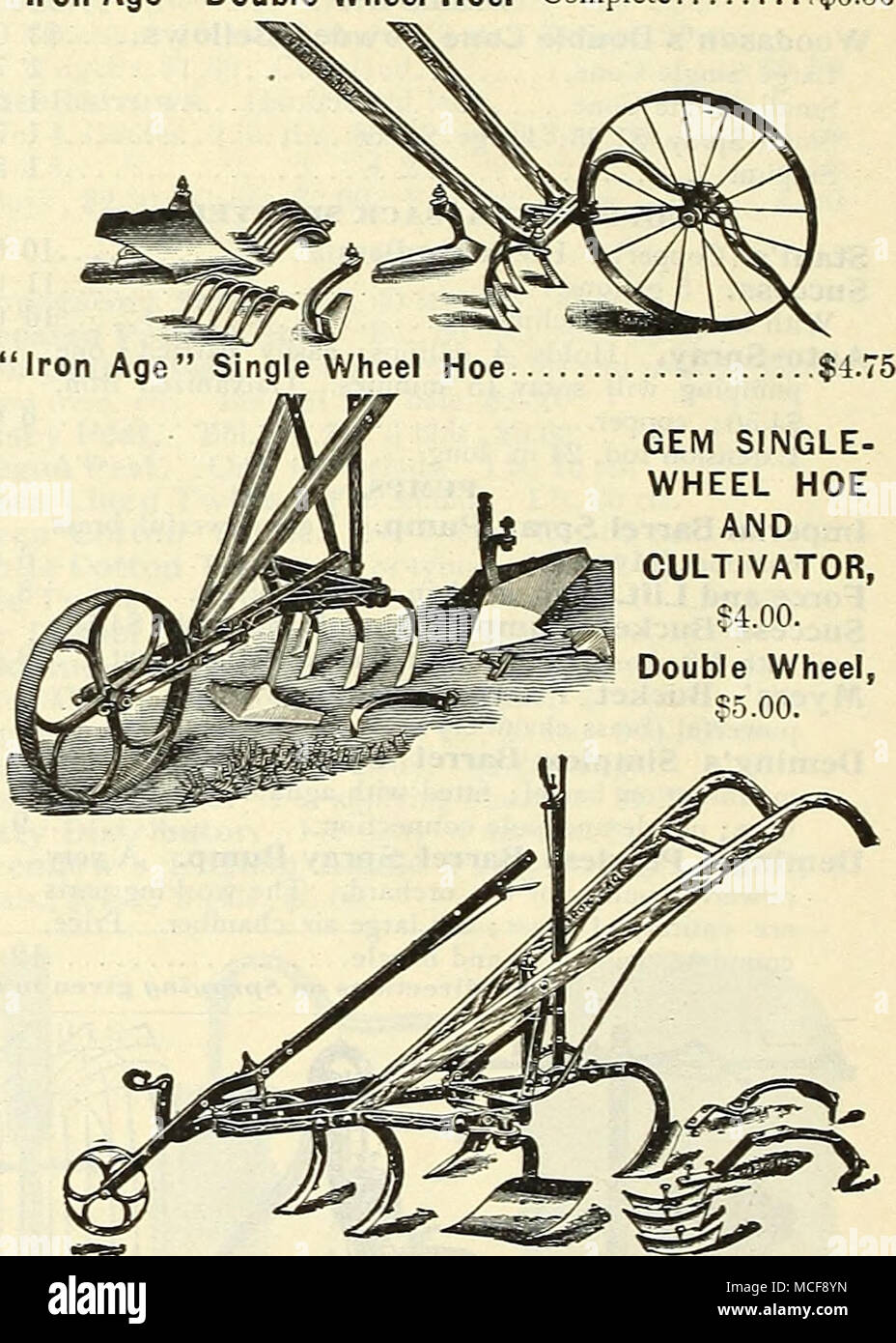 . No. 6, "Iron Age" Horse Hoe and Cultivator. Complete $7 75 No. 6 ...