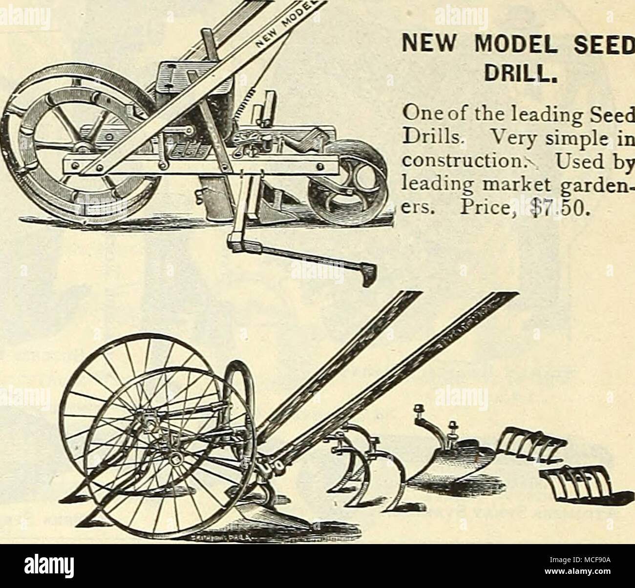 . "Iron Age" Double Wheel Hoe. Complete $6.50 Stock Photo - Alamy