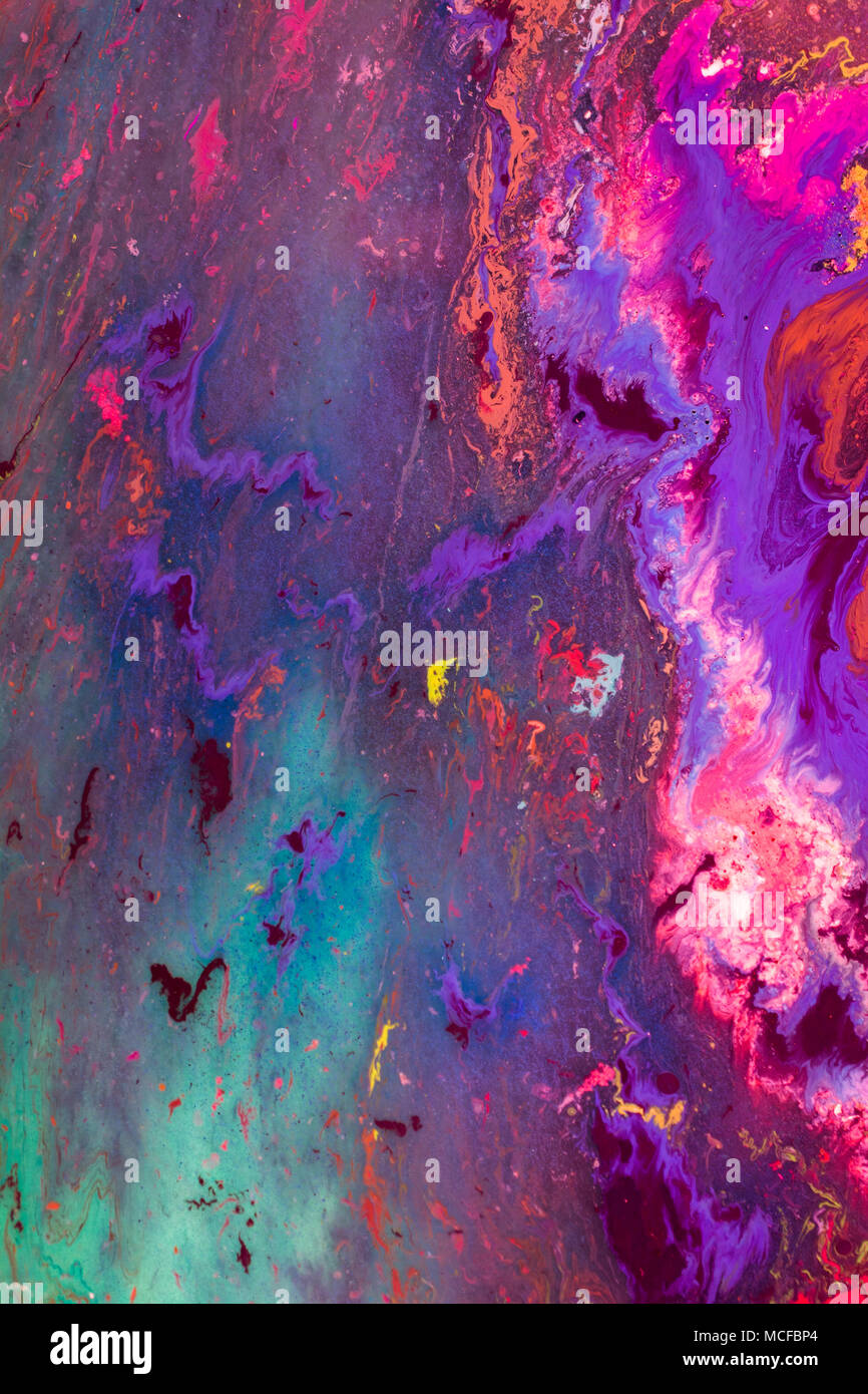 Traditional Ottoman Turkish marbling art patterns as abstract colorful ...