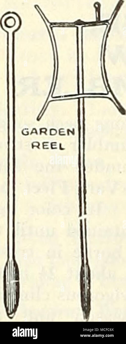 . Garden Reel Wire Fruit Picker Grass Edging Knife Stock Photo - Alamy