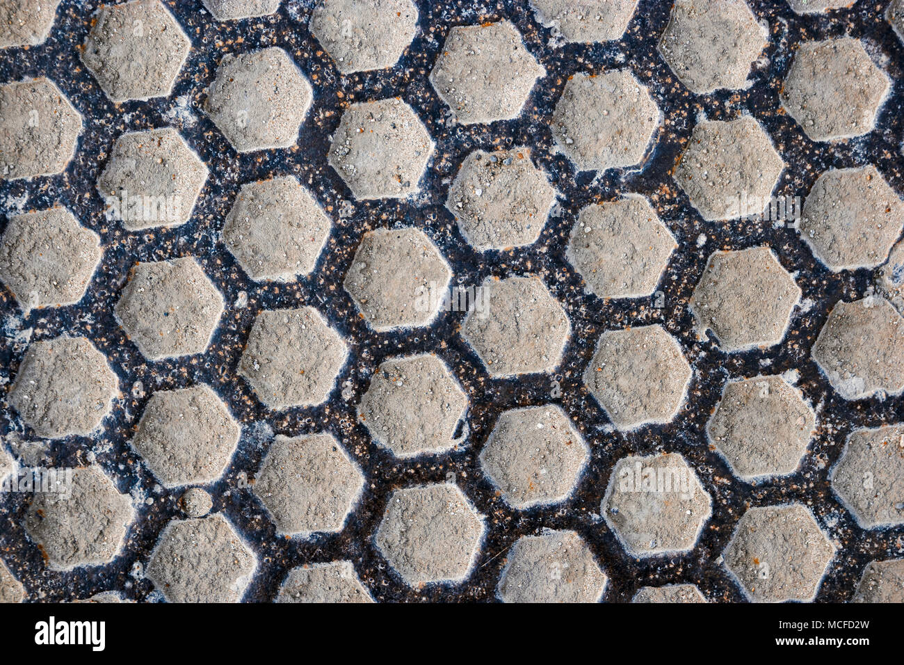 Rusty Iron Hexagonal Texture Background. Technology Design Stock Photo ...