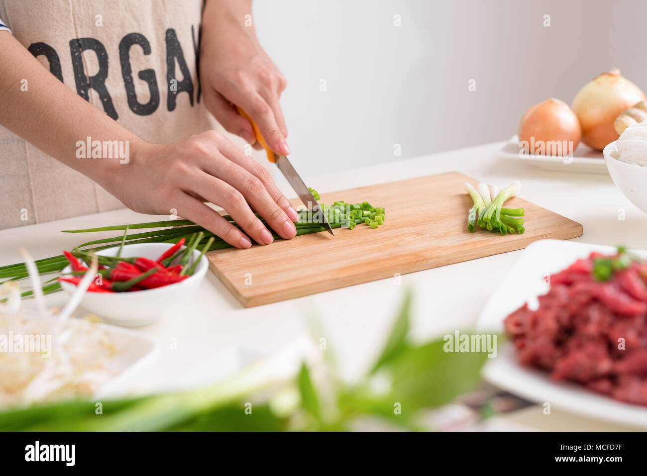 Woman making pho eating pho hi-res stock photography and images - Alamy