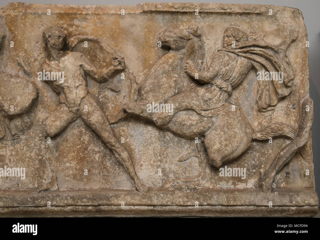 Mausoleum of Halicarnassus. Tomb of Mausolus. Turkey. Slabs from the ...