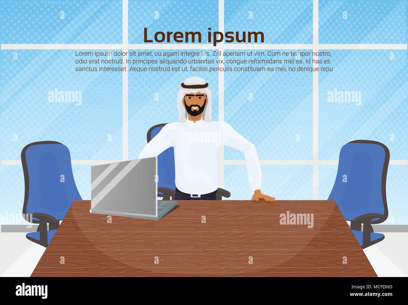 Successful Arab Business Man Working At Laptop Computer In Office ...