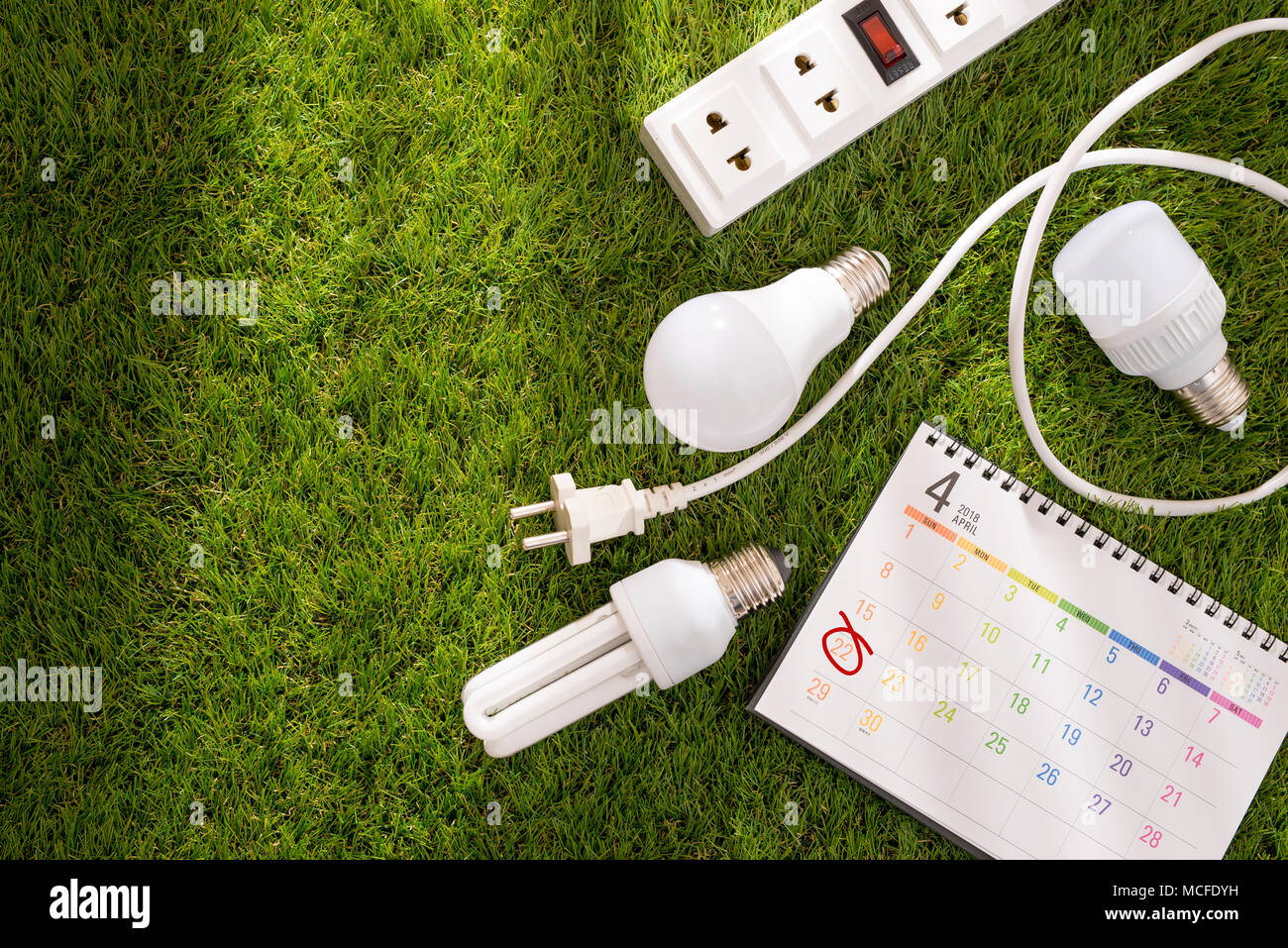 Eco friendly Earth day concept. Saving energy Stock Photo - Alamy