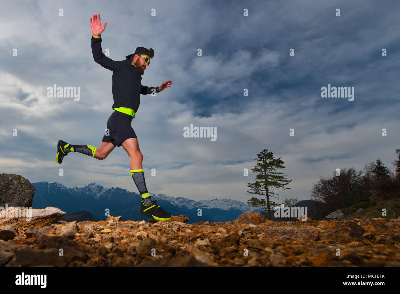 Athletic preparation of a man for trail running competitions in the ...