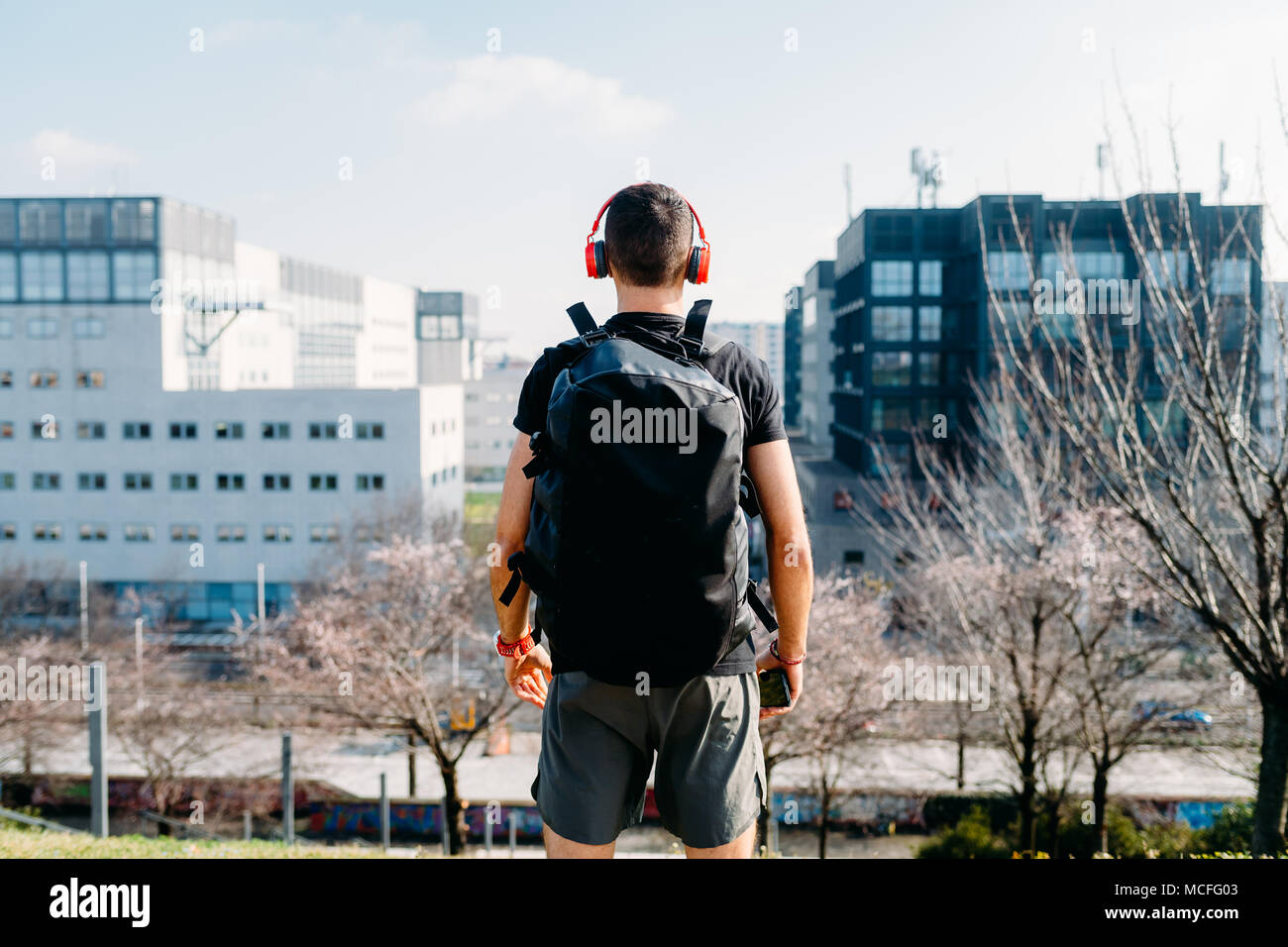 Young back packer hi-res stock photography and images - Alamy